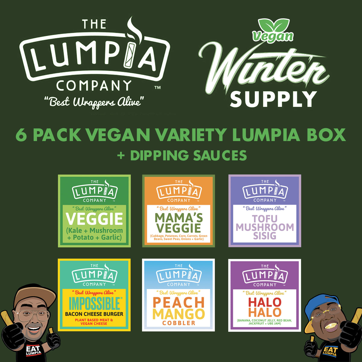 "BEST WRAPPERS ALIVE" Vegan Lumpia Frozen Variety Box. (LIMITED) – The ...